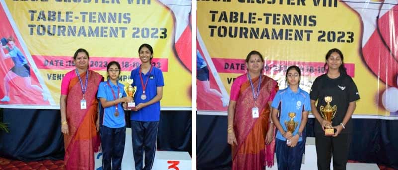 JHS student won several prizes at Table Tennis tournament